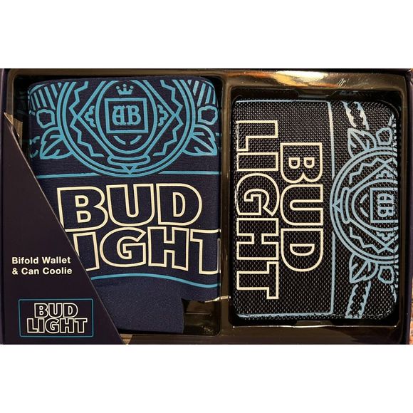 Budweiser | Bags | Budweiser Bud Light Mens Bifold Wallet Can Coolie ...